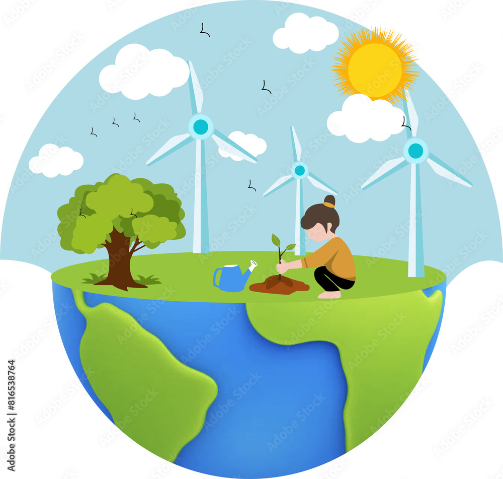 World Environment Day, One Small Step for a Greener World concept in ...