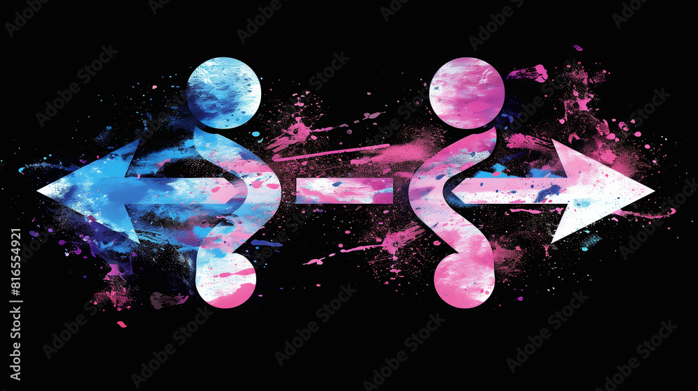 Transgender Symbol: The transgender symbol, featuring a combination of ...