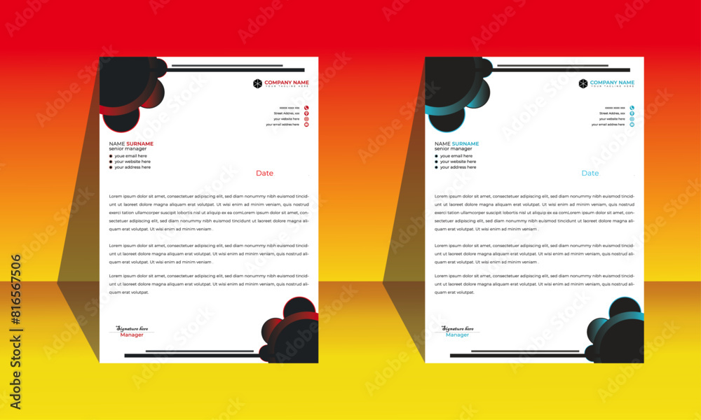 Letterhead design for company branding personal official modern design ...