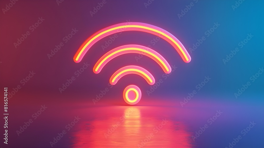 Wifi hotspot symbol, wi-fi internet zone, communication technology ...