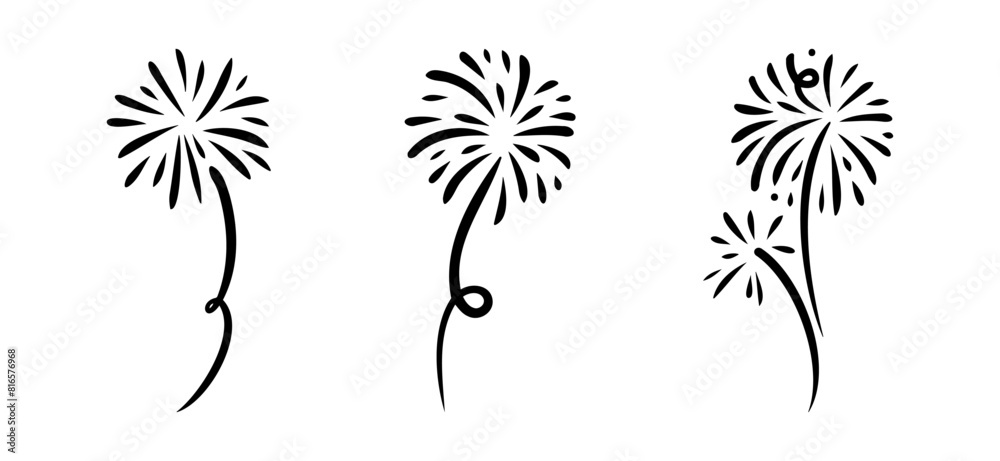 Outline sketch of star explosion. Vector sunshine frame. Starburst ...