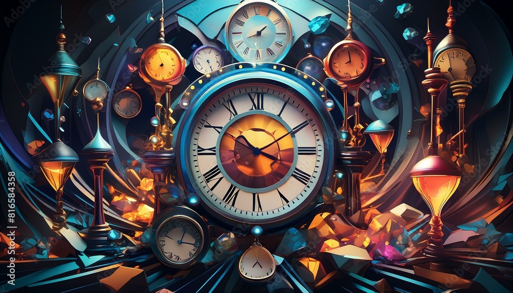 "Time Unbound: Surreal Depiction of Temporal Distortion" Stock ...