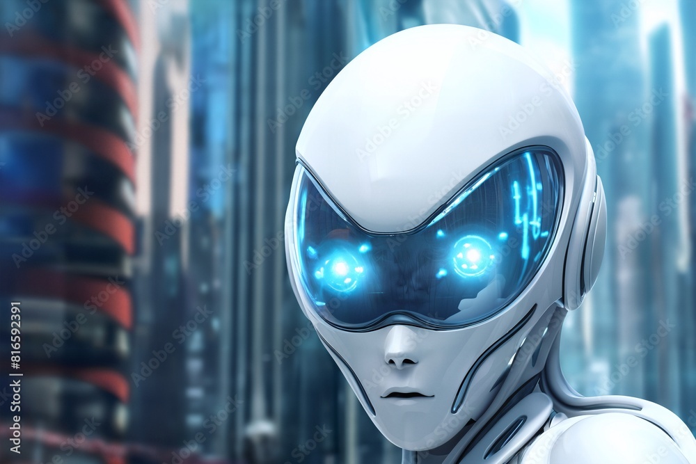 gynoid, a humanoid female android hybrid robot with a female face in a ...