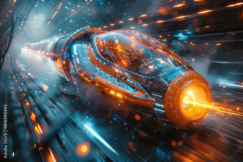 Time travel machine, Futuristic time travel machine, A high tech ...