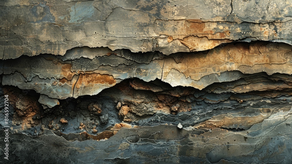 This image shows a beautiful cave with colorful rock layers. The cave ...