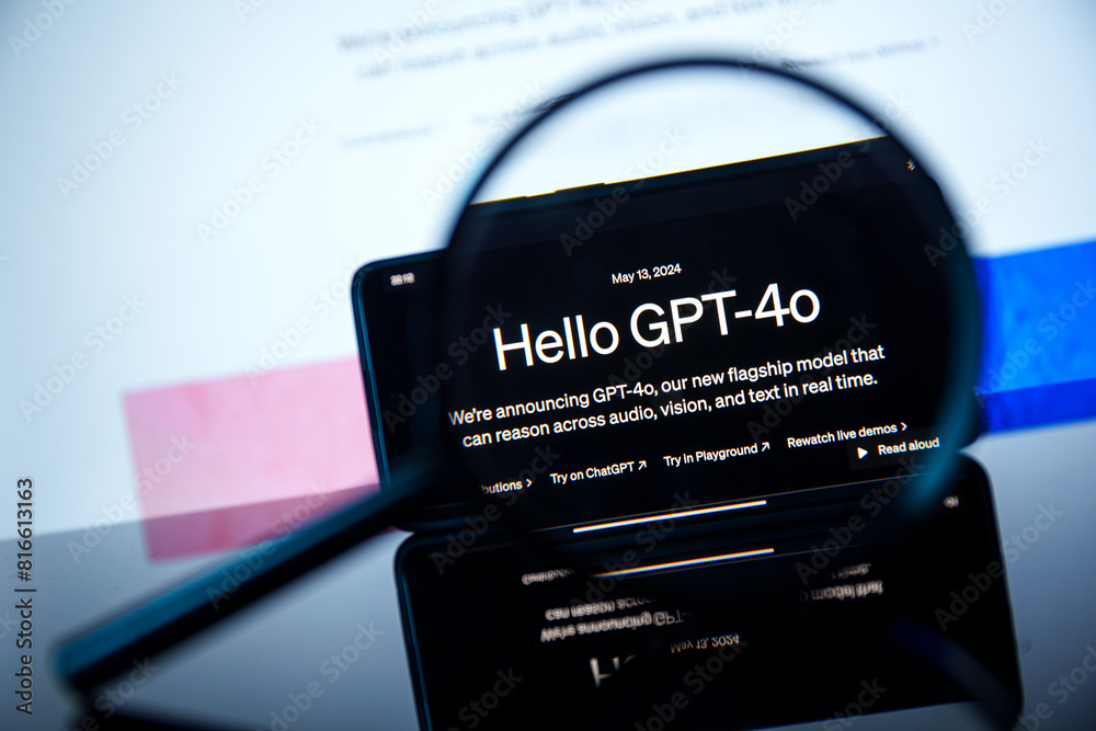 App of ChatGPT GPT-4o displayed in an smartphone screen. GPT-4o is a ...