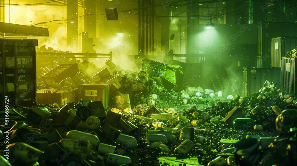 Banner for the main page of the site about waste recycle with in green ...