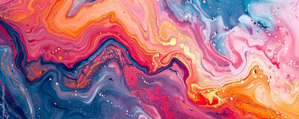 Pop art style marble texture with bold, exaggerated colors and outlines ...