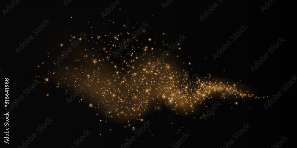 Magic golden wind png festive isolated on transparent background ...