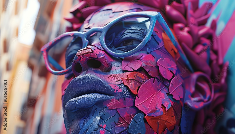 Utilize CG 3D techniques to create a hyper-realistic close-up of a ...