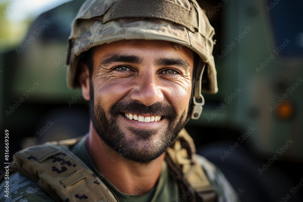 Generative ai photo of soldiers in combat gear against the background ...