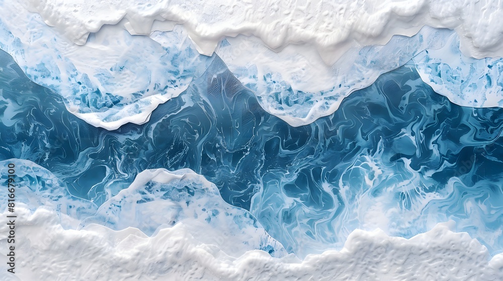 Ethereal Blue Abstract Art: Ice and Water Textures. Abstract blue and ...