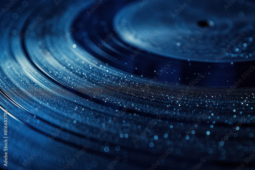 Surface texture of a vinyl record scratched under high magnification ...