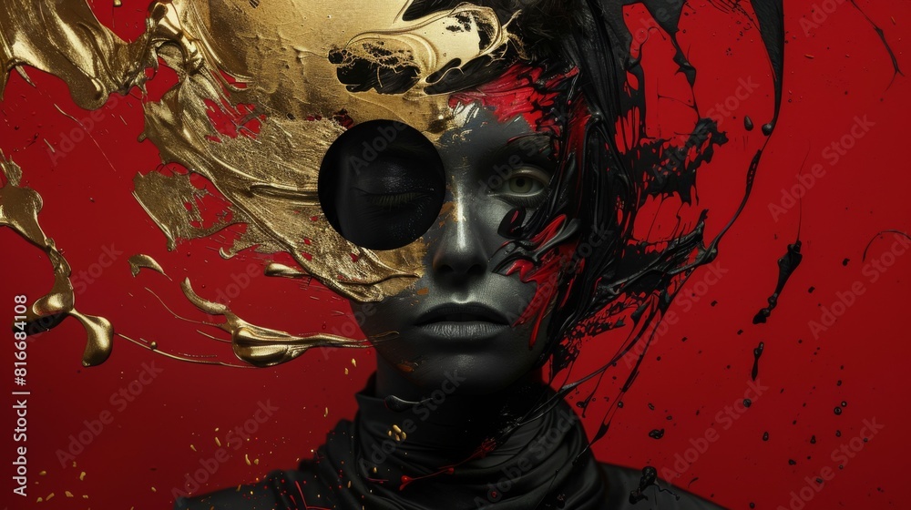 A modern edgy layout for a high-end portrait shoot that combines poster ...