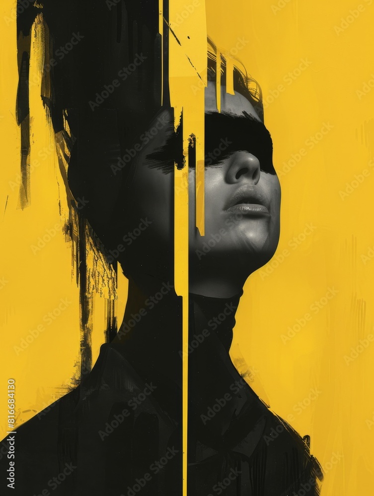 A modern edgy layout for a high-end portrait shoot that combines poster ...