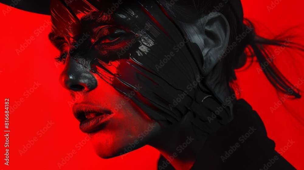 A modern edgy layout for a high-end portrait shoot that combines poster ...