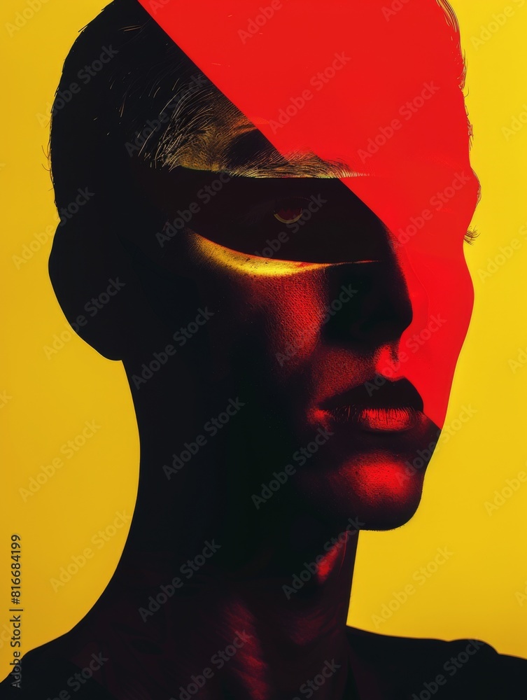 A modern edgy layout for a high-end portrait shoot that combines poster ...