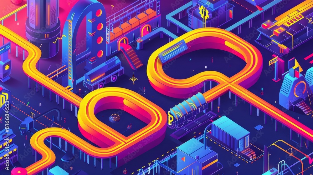 Infinity sign with continuous development operations concept. Modern ...