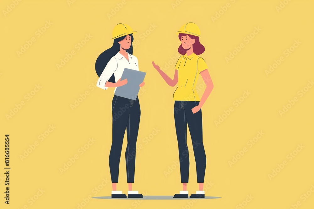 hiring process illustration HR woman hiring woman candidate ...