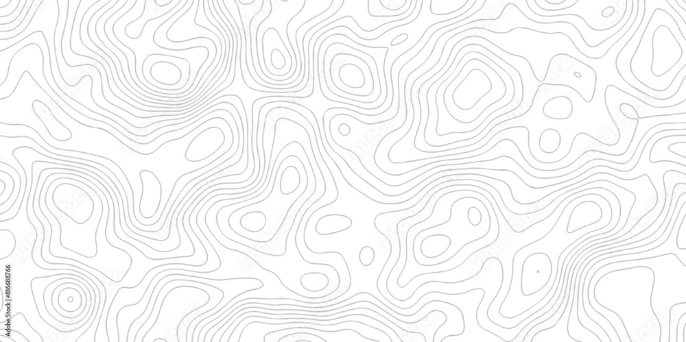 Vector geographic contour map. Topography map background. Black and ...