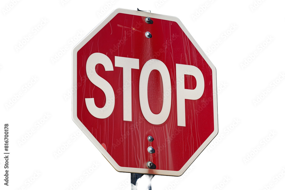 Red Stop Sign - isolated on White Transparent Background, PNG Stock ...