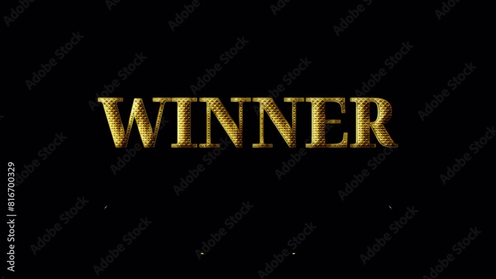 Vidéo Stock Winner. Word "winner" in 3D style. 3D winner text. Golden ...