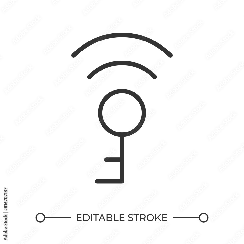 Smart lock linear icon. Internet of things solutions. Keyless entry ...