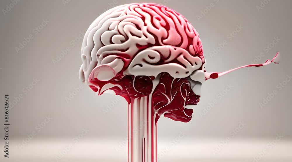 3d mockup of the electrical connections between neurons in the human ...