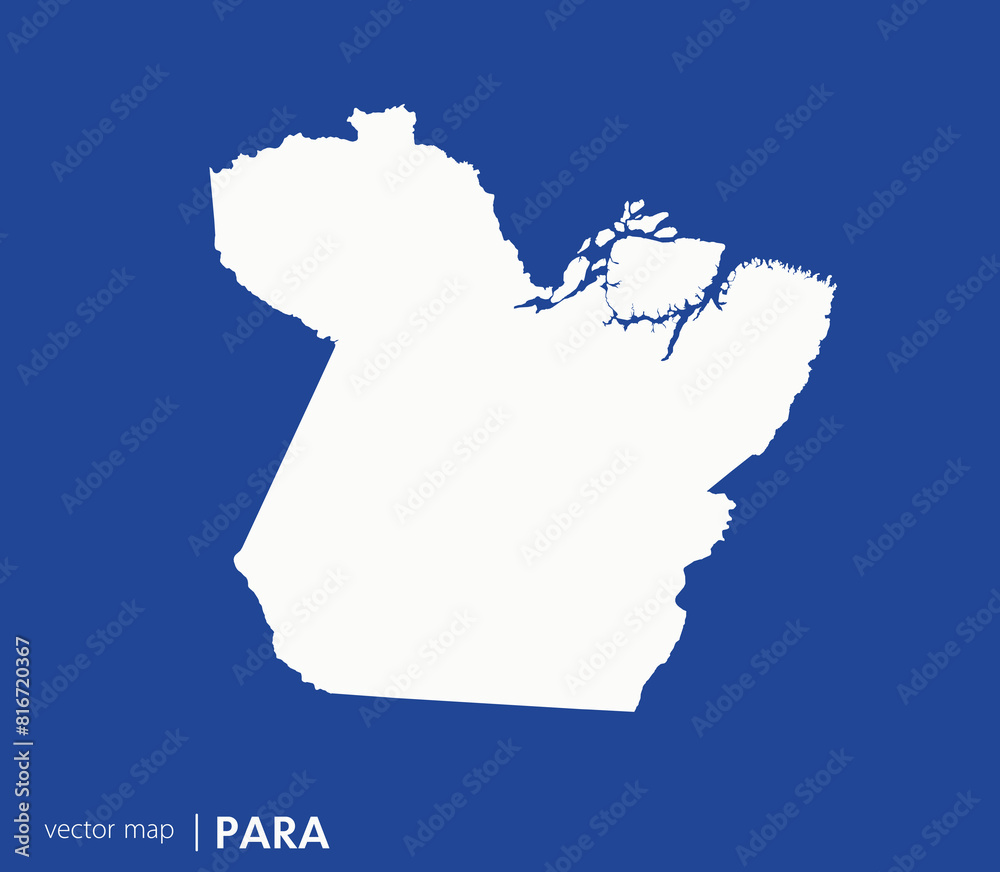 Pará state map. Federative unit of Brazil. Vector map for any needs ...