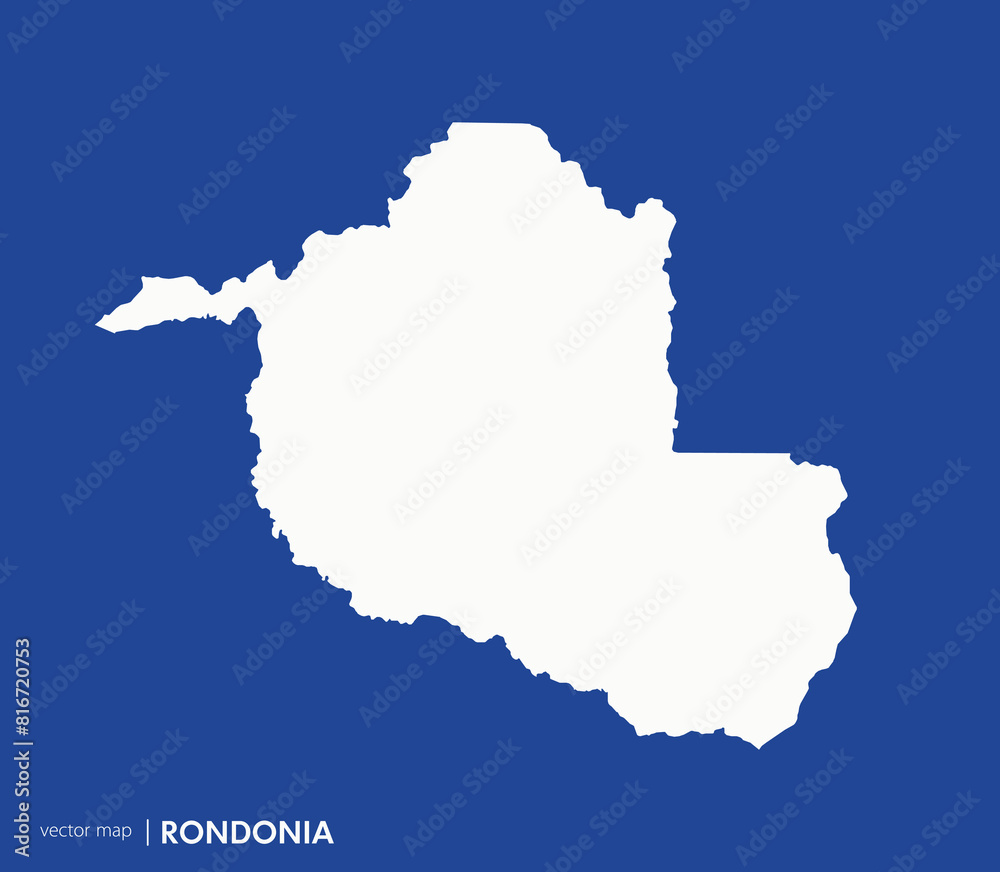 Rondônia state map. Federative unit of Brazil. Vector map for any needs ...