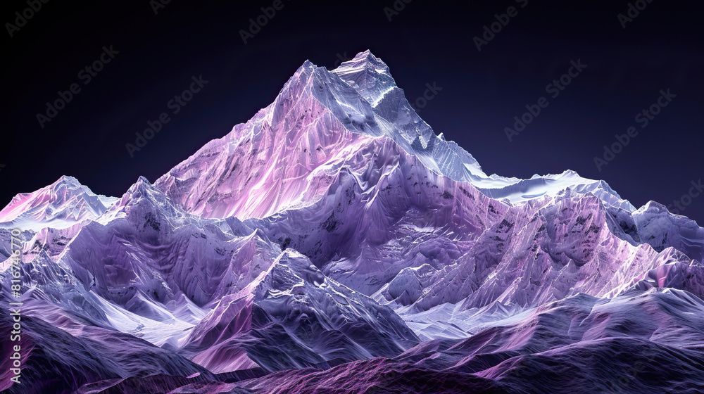Technical visual mountain 3D LiDAR GIS aerial map, Mount Everest and ... Technical visual mountain 3D LiDAR GIS aerial map, Mount Everest and ...