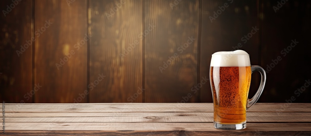 Image of a man enjoying a refreshing beer with ample space for text or ...