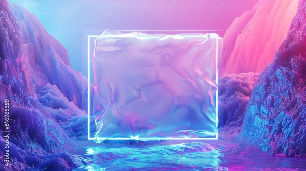 The vinyl plastic album cover frame with shrink texture overlay. The CD ...