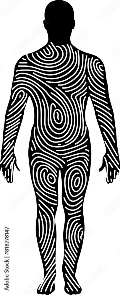 Trippy Man SVG, Man SVG, Human SVG, Line Art svg, Fingerprint svg, Yoga ...