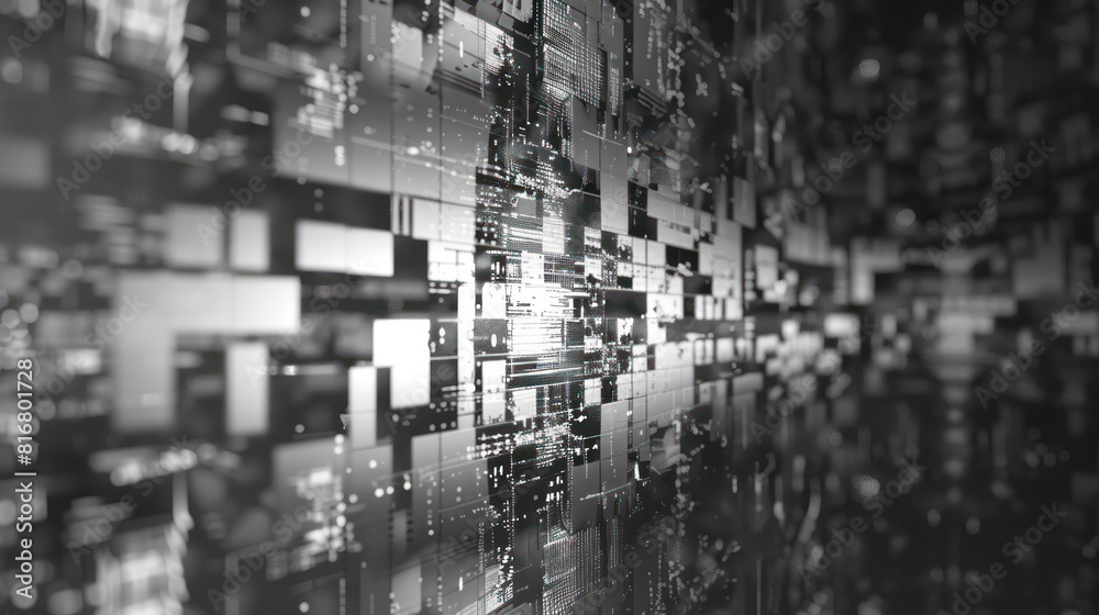 Digital noise texture in grayscale, resembling TV static, offering a ...