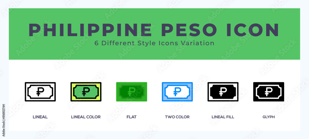 Philippine peso icon. high quality icon symbol for web design Stock ...