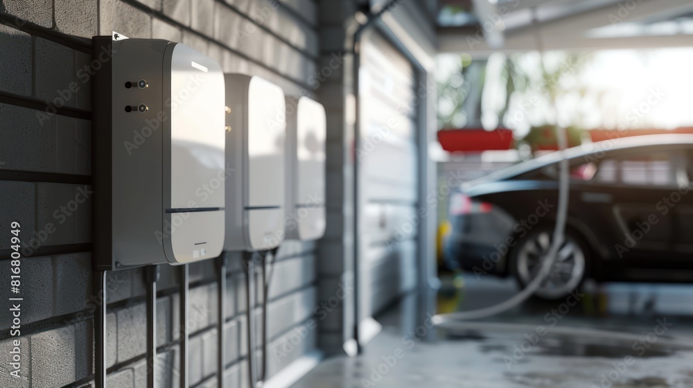 Concept of a home battery packs alternative electric energy storage ...