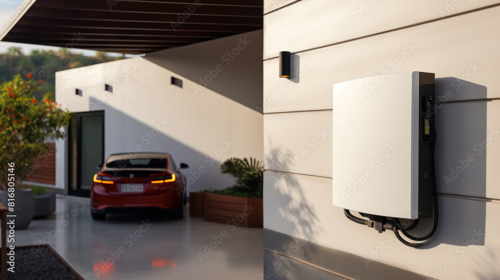 Concept of a home battery packs alternative electric energy storage ...