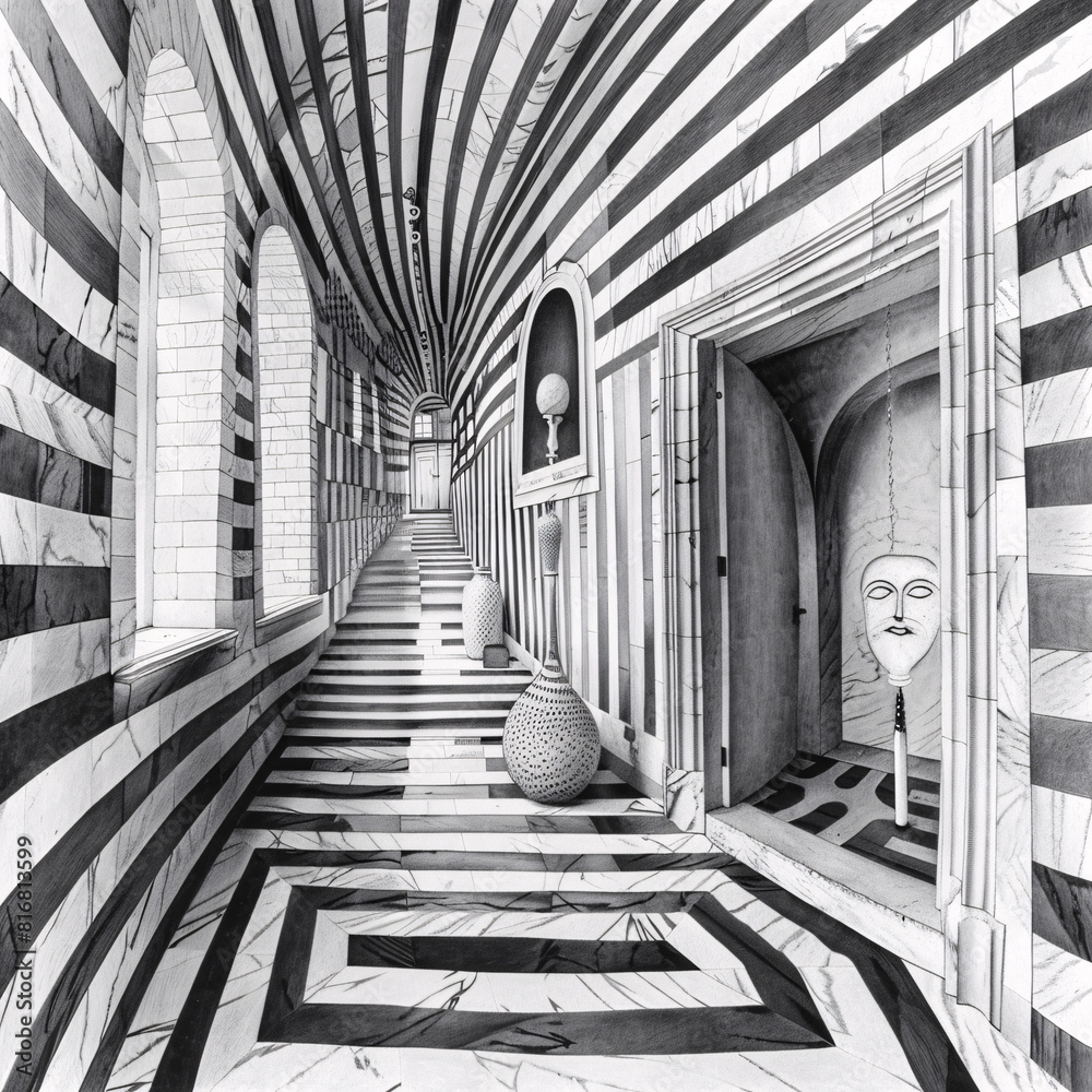 Psychedelic Line optical illusion Patterns. the abstract designs play ...