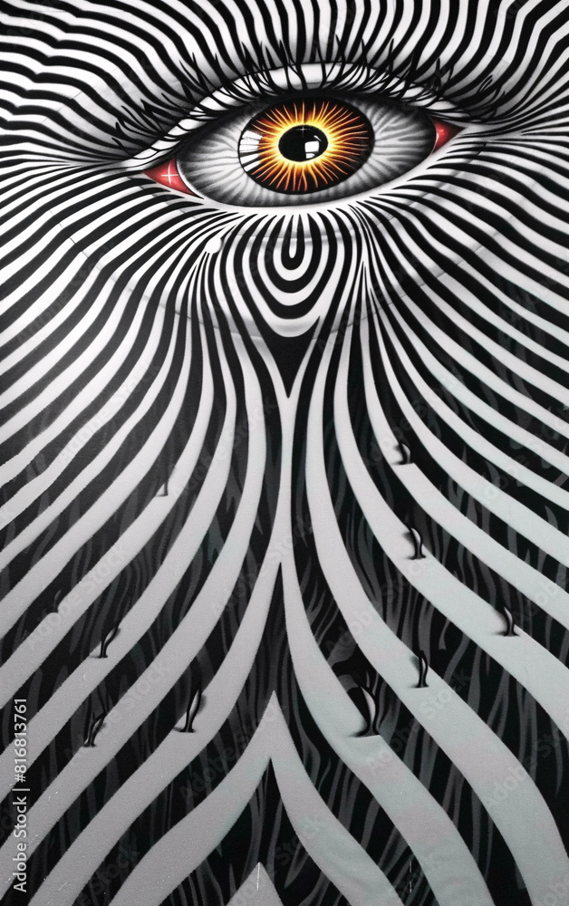 Psychedelic Line optical illusion Patterns. the abstract designs play ...