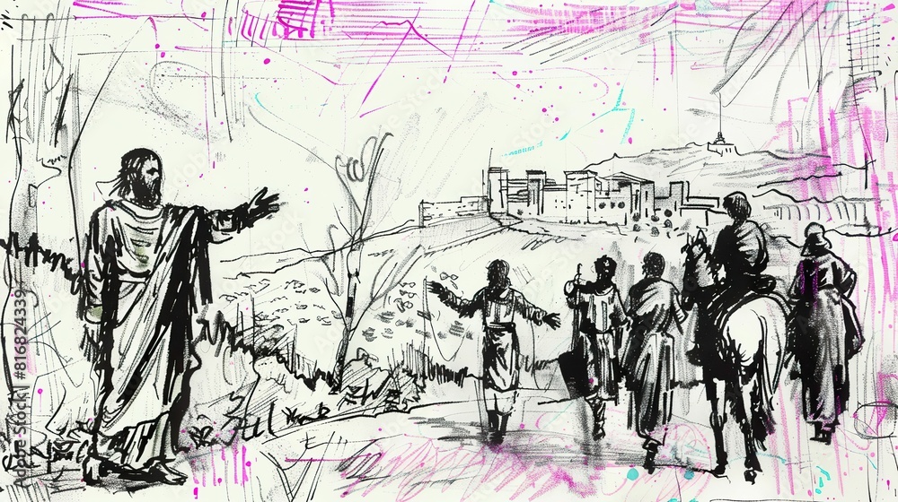Dramatic conversion of Saul on the road to Damascus, a moment of ...