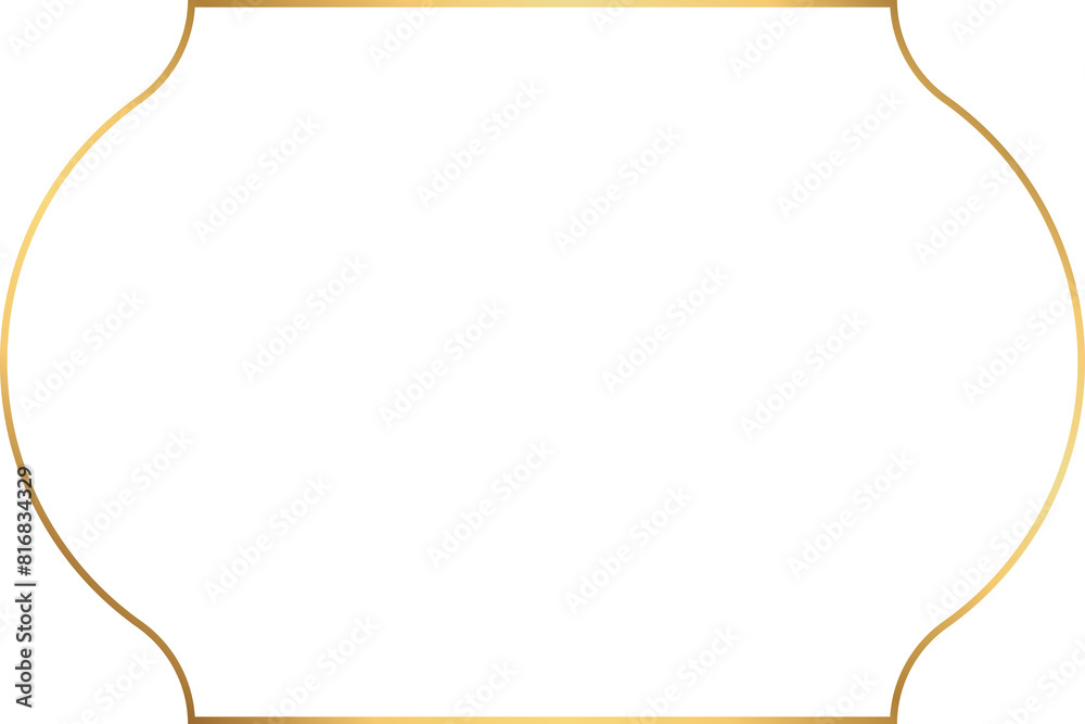 Vintage gold frame border isolated on transparent background, png ,cut ...