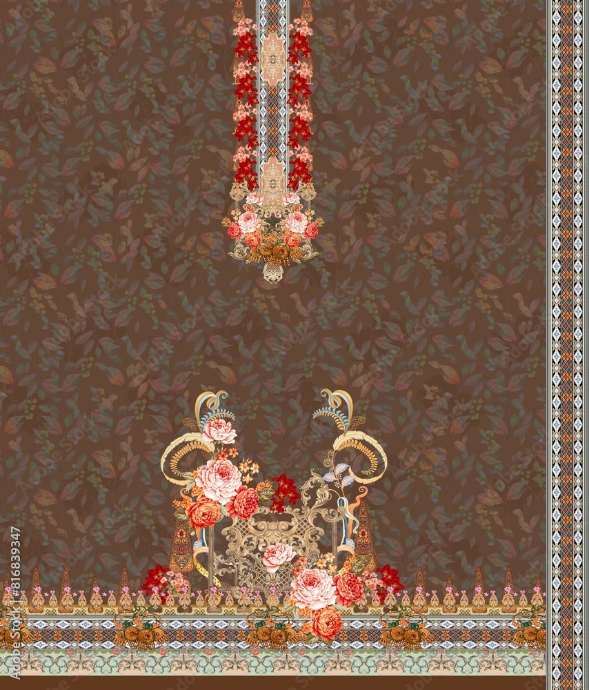 Indian kurti design for Front side digital prints design,Indian kurti ...