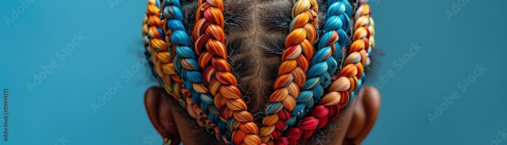 Tri-colored braids interwoven with cowrie shells tell a silent story of ...