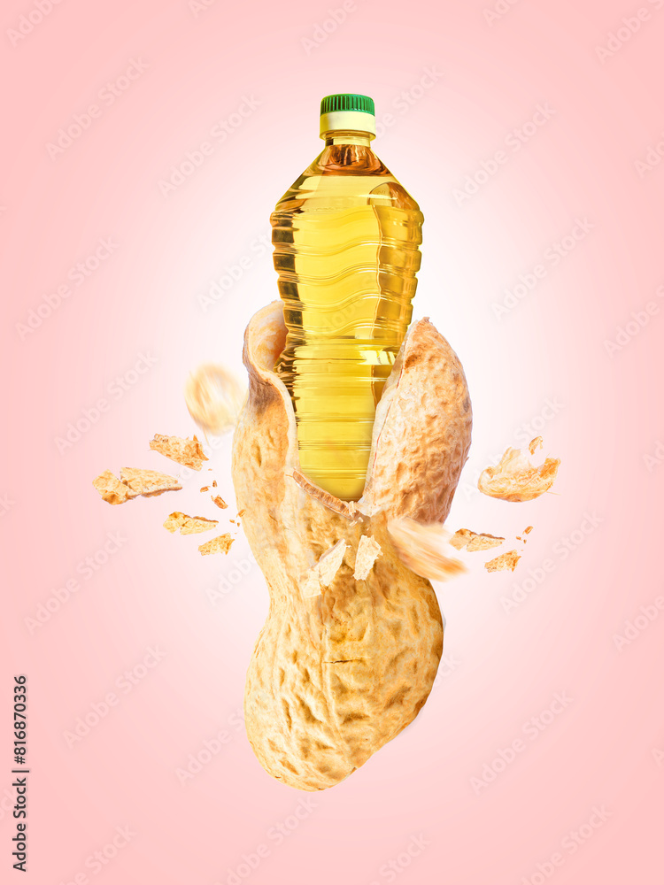Foto de Groundnut oil. A conceptual advertisement for edible groundnut ...