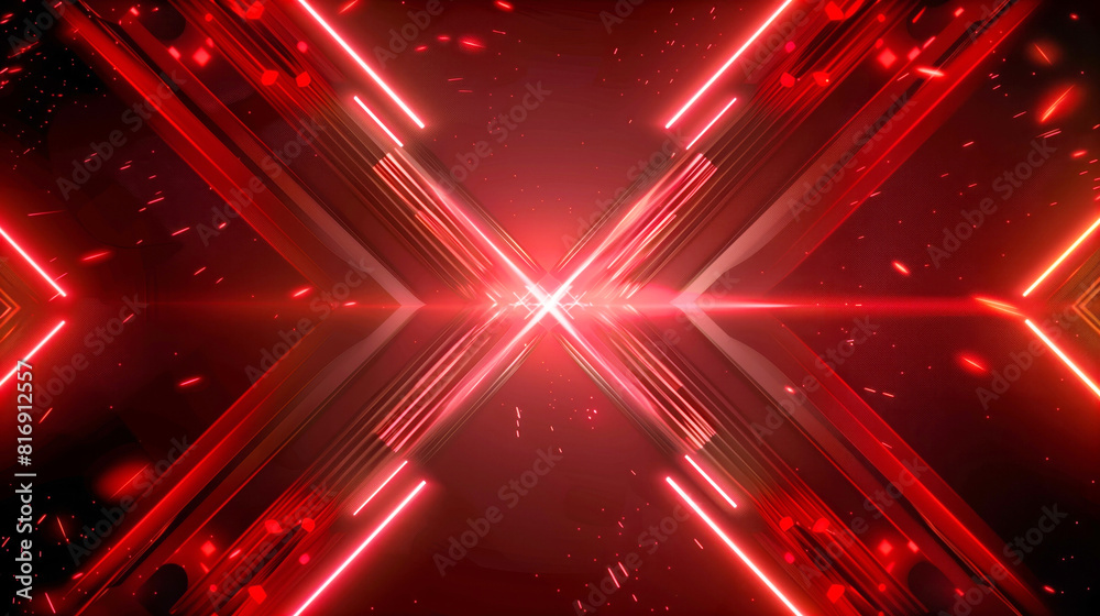Futuristic red and black abstract background featuring intersecting ...