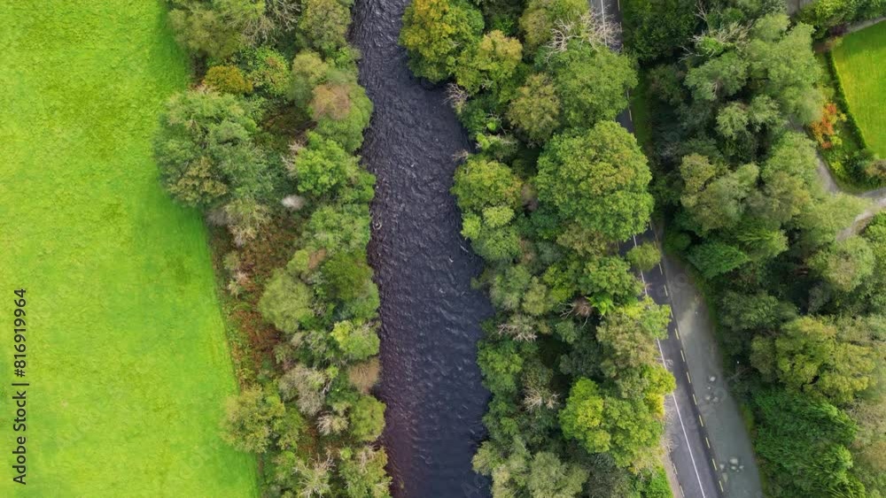 Wideo Stock: Drone shot above the "Meeting of the Waters", where the ...