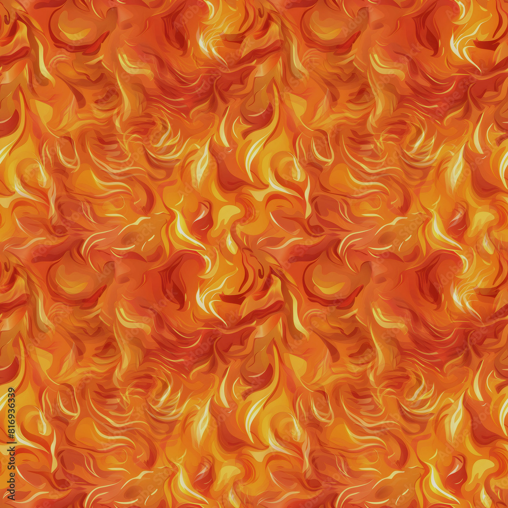 Cartoon fire flames seamless texture. Stock Illustration | Adobe Stock