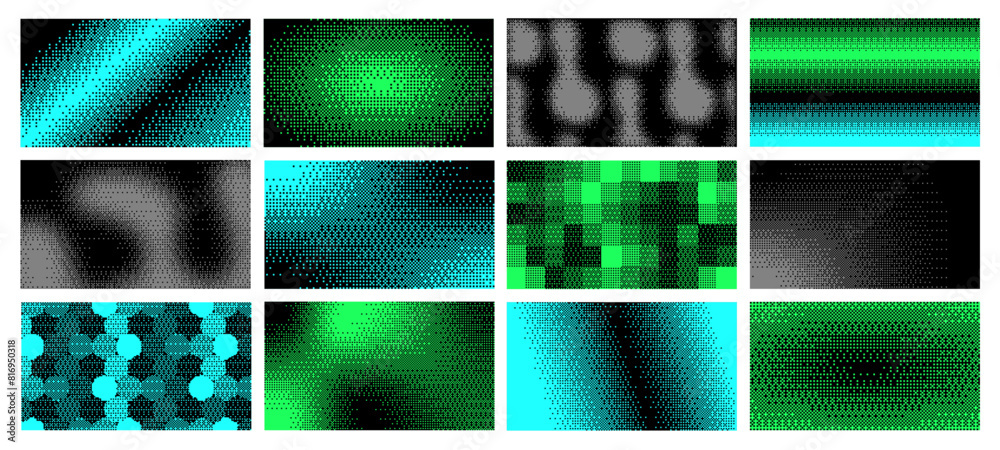 Dithering pixel art pattern. Abstract digital dither backgrounds ...