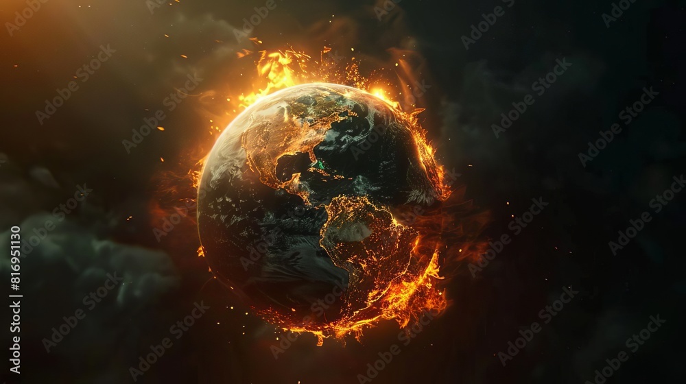 Animated video sequence depicting the progression of global warming ...